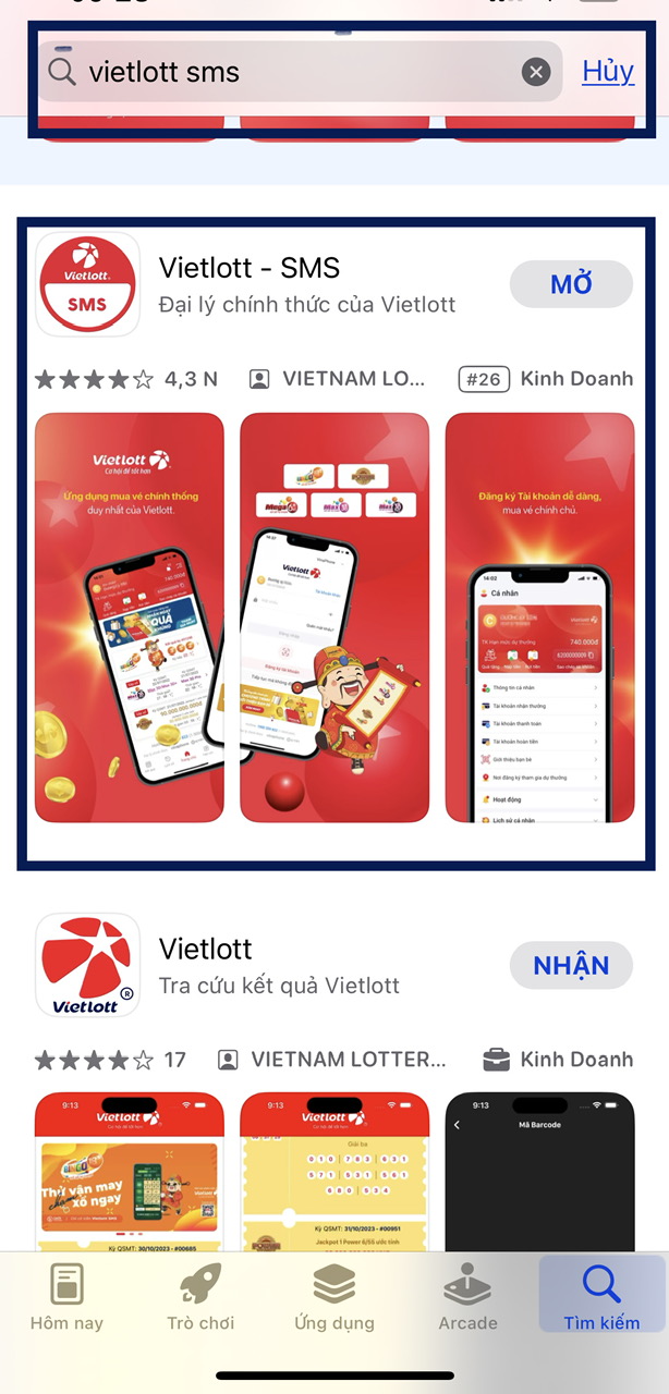 Hướng dẫn cách mua Vietlott Online qua SMS và App